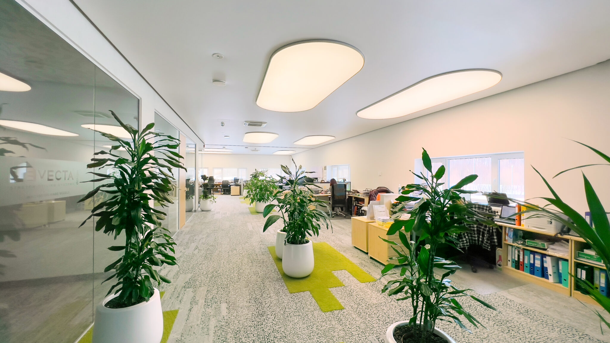 Vecta Design stretch ceilings, lighting solutions, acoustic solutions, smart air systems